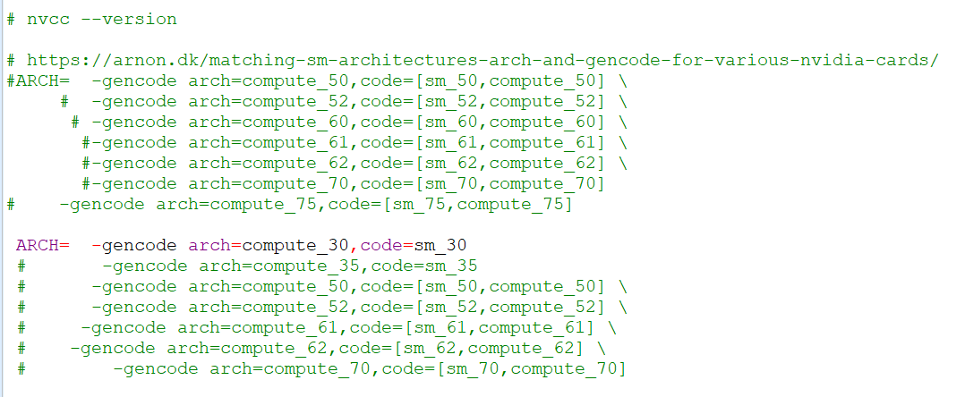 CUDA Error： no kernel image is available for execution on device解决方法_darknet cuda error: no ...