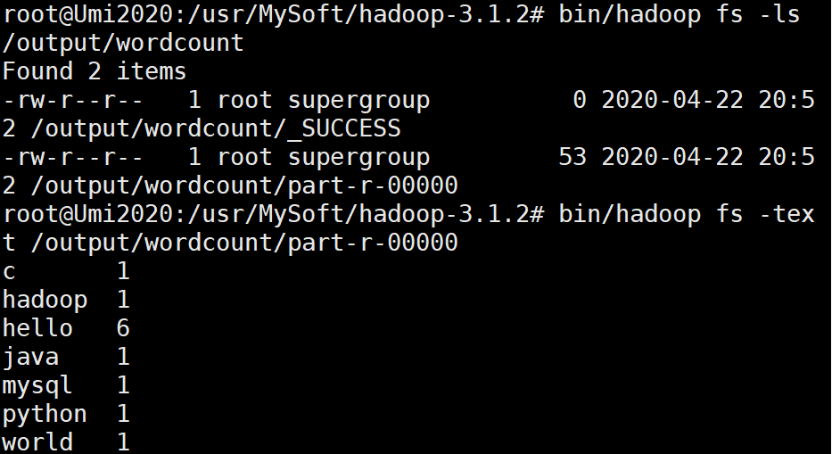 [Hadoop]运行自带wordcount程序-CSDN博客
