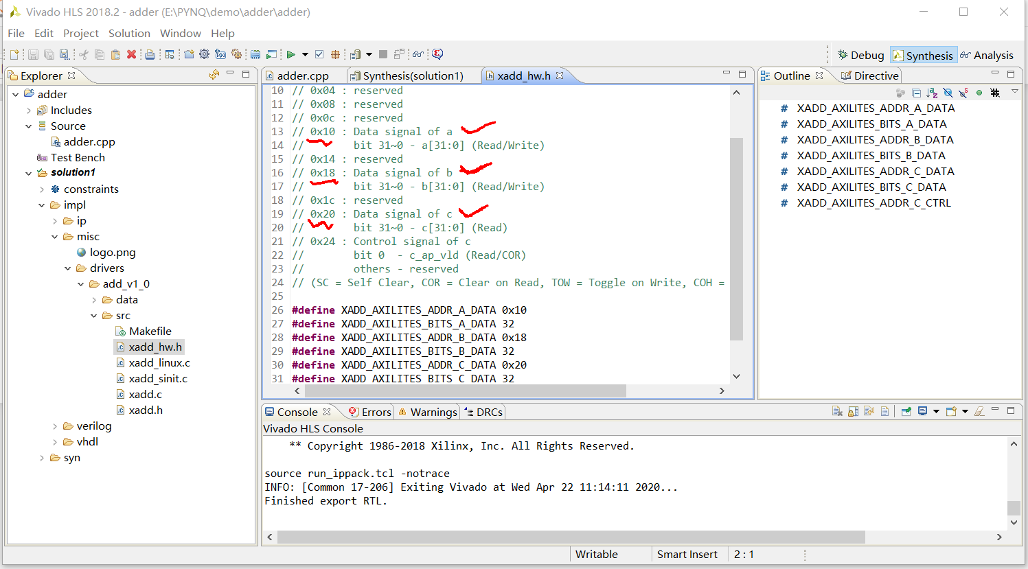 PYNQ-Z2调试笔记：如何定制PYNQ overlay（How to make a custom PYNQ overlay）（下）_pynq hwh-CSDN博客