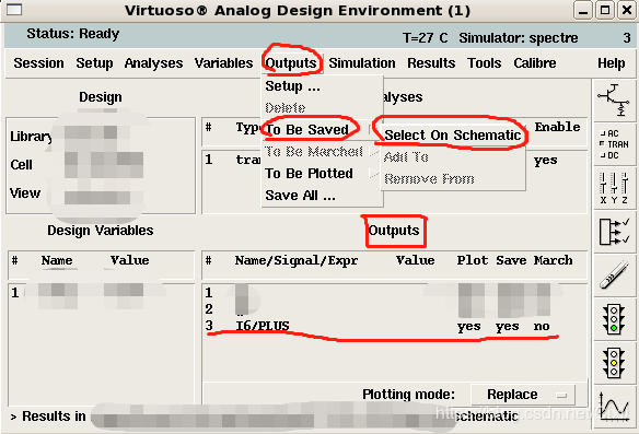 spectre仿真使用calculator错误：Evaluation error(Unknown scalar data type:nil).Expression: IT("/I6/PLUS ...