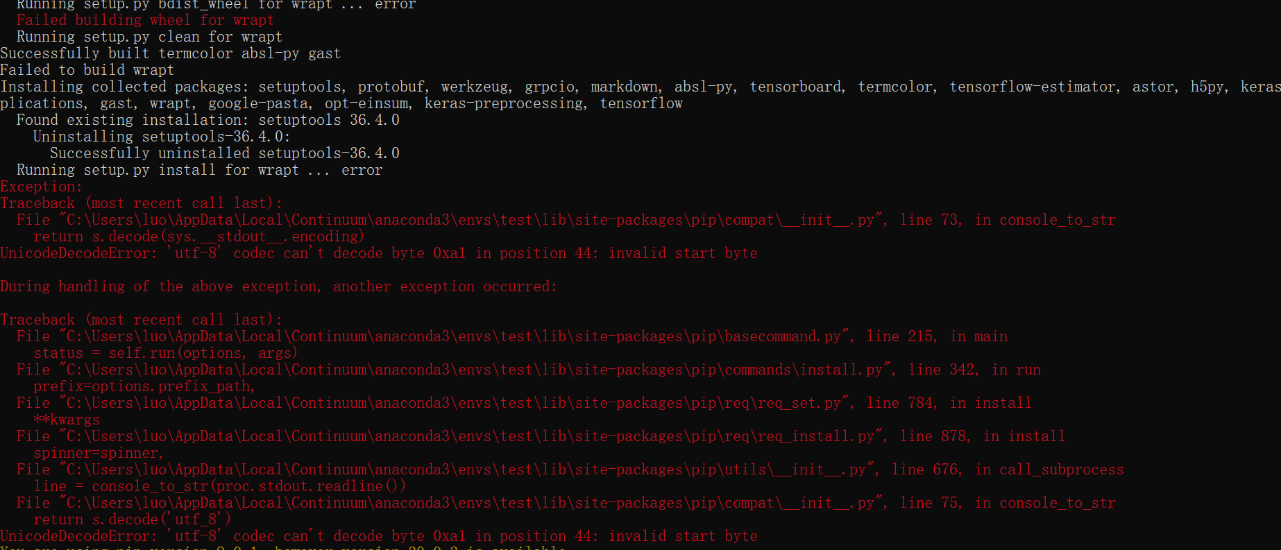 安装tensorflow（python=3.6.5）_python3.6.5对应的tensorflow版本-CSDN博客