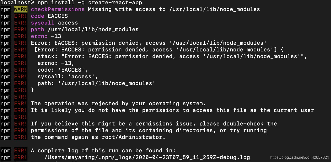 使用脚手架快速搭建react项目(mac) Create React App 脚手架mac Csdn博客