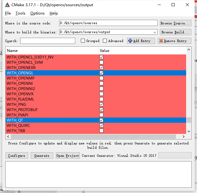 使用VS2017和Qt编译OpenCV_vs2017 qt opencv-CSDN博客