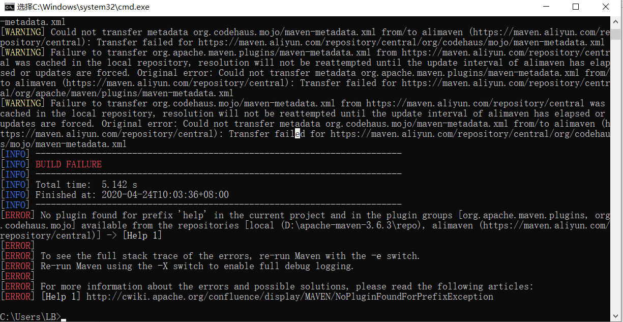 No Plugin Found For Prefix ‘tomcat7 In The Current Project And In The Plugin Groups 