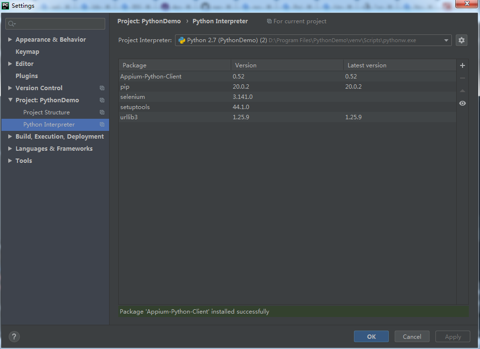 使用Pycharm 提示错误ImportError: No module named appium_no moudle named appium-CSDN博客