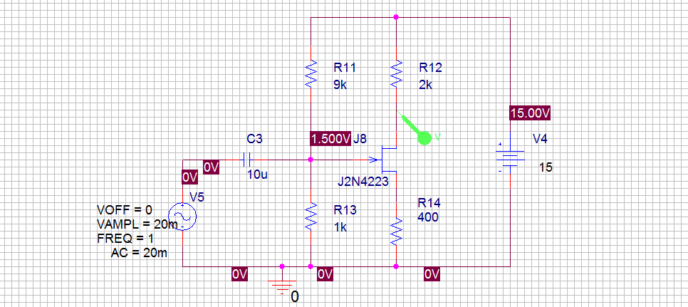 JFET放大电路实例设计仿真-CSDN博客