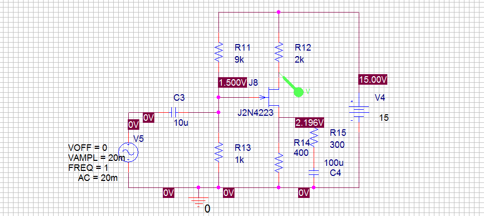 JFET放大电路实例设计仿真-CSDN博客
