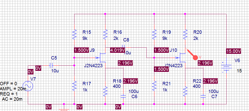 JFET放大电路实例设计仿真-CSDN博客