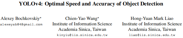 【论文阅读】yolov4 Optimal Speed And Accuracy Of Object Detection Csdn博客 9175