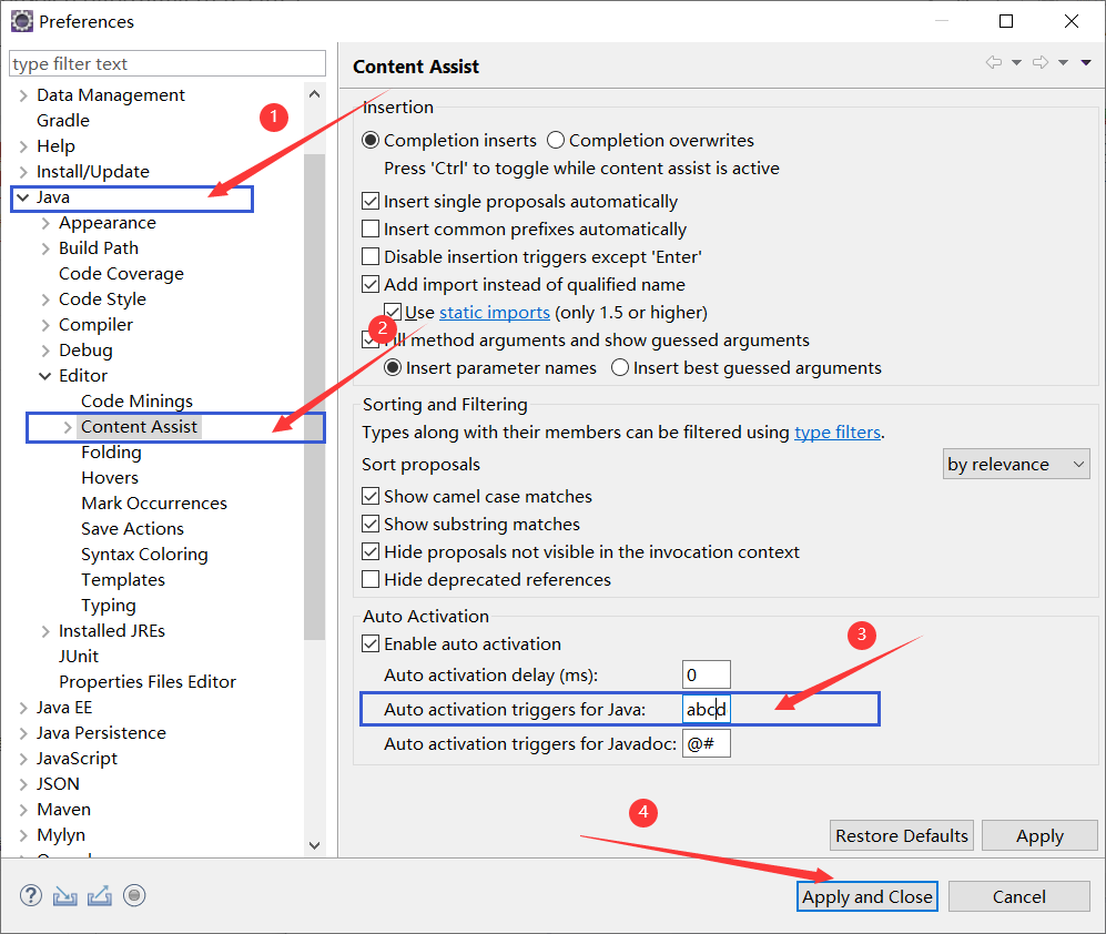 Eclipse使用技巧 - 1. Eclipse自动补全功能设置_elicpise补全标点-CSDN博客