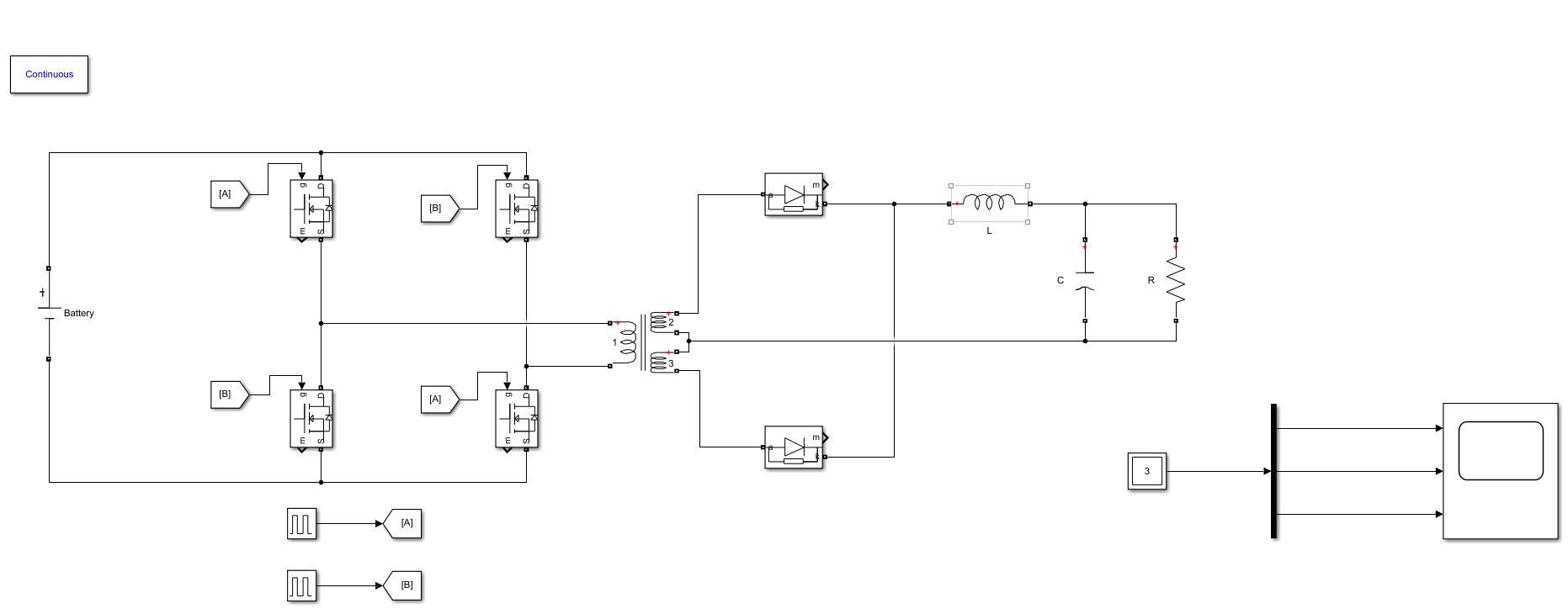 Matlab 建立全桥DCDC模型_全桥电力电子建模-CSDN博客