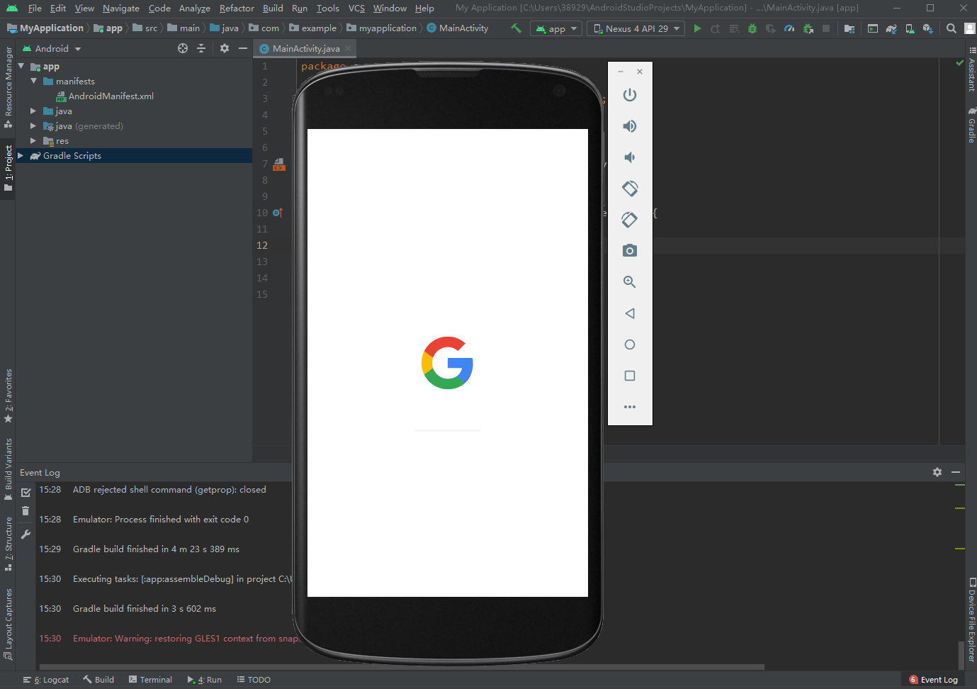 Adroid Studio入门-- 初创工程Hello World_android studio里面得select hardwork-CSDN博客