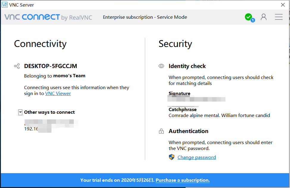 windows--realvnc server的安装配置_vnc server in user mode-CSDN博客