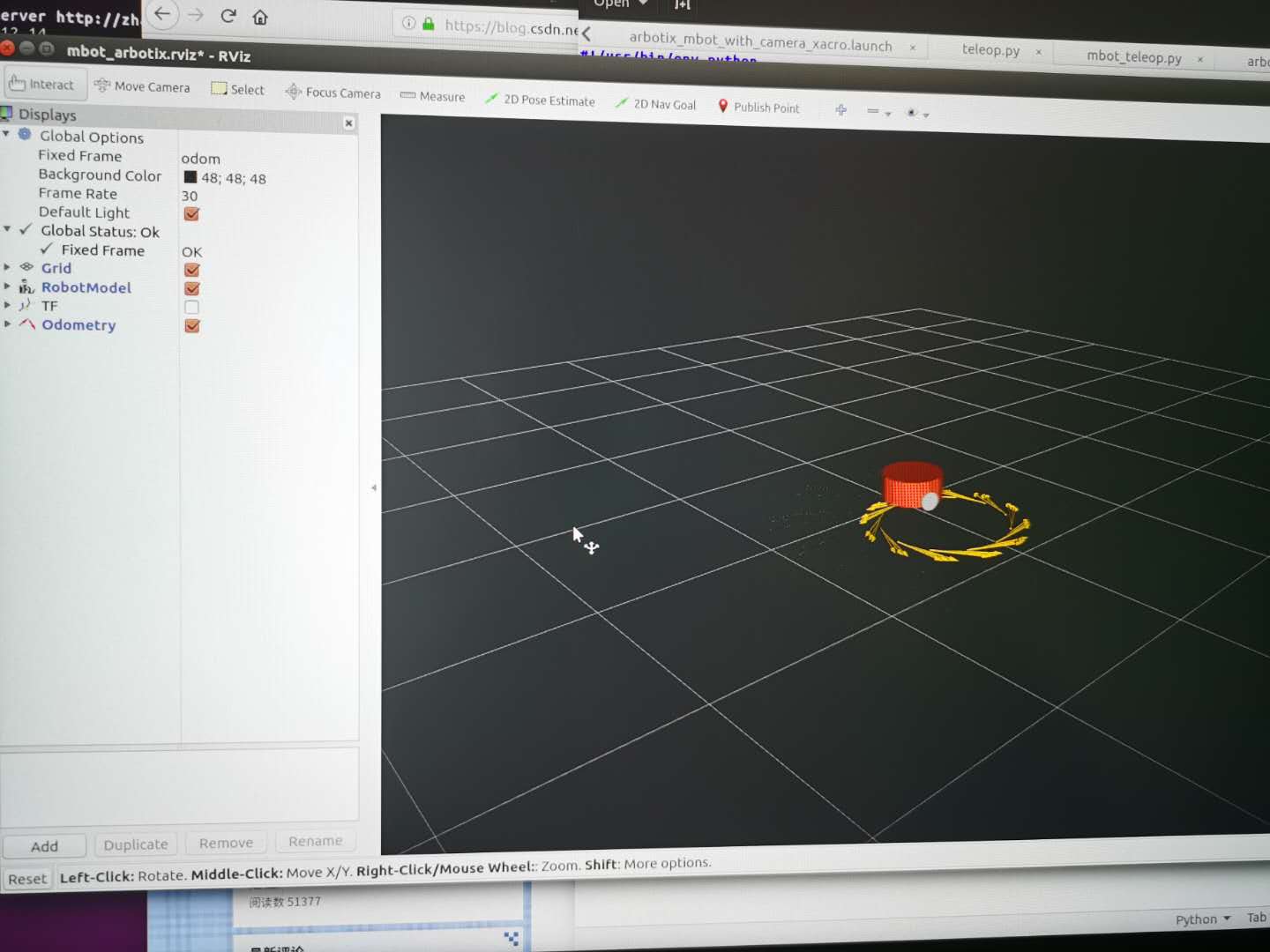 ROS学习总结七：ArbotiX+rviz功能仿真_ros四轮小车arbotix+rviz功能仿真-CSDN博客