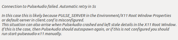 ubuntu pulseaudio问题 connection to pulseaudio failed_can't update pulseaudio data: failed to ...
