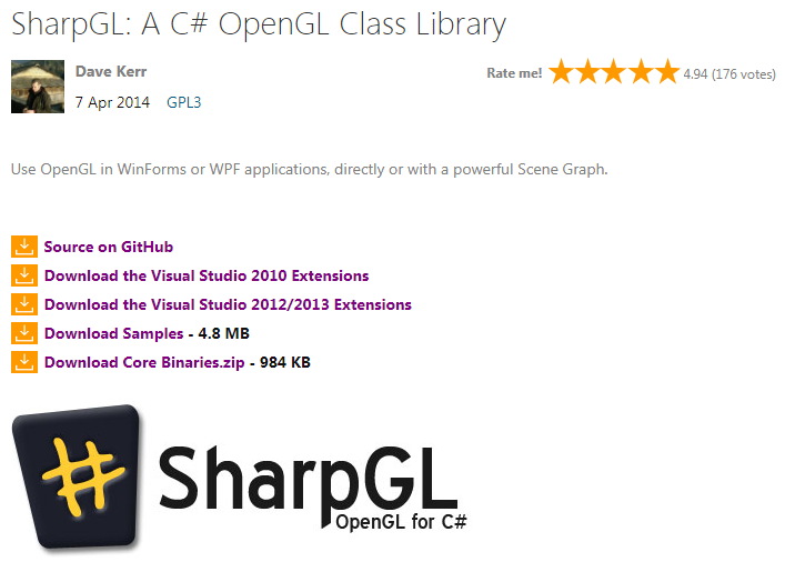 C 使用sharpgl 环境搭建下载sharpglvsix Csdn博客 