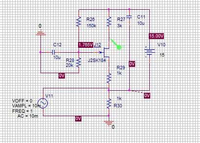 JFET放大电路实例设计仿真-CSDN博客