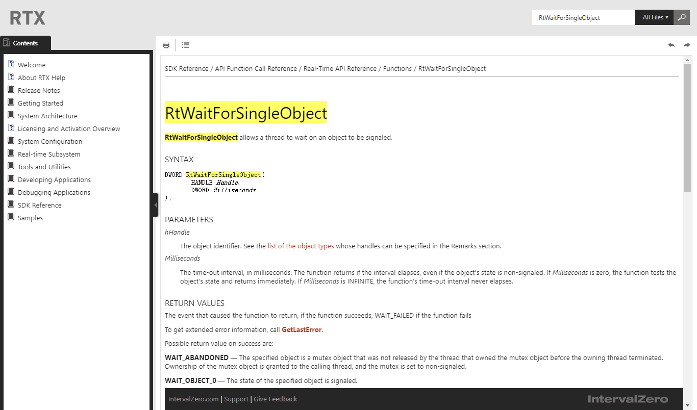 RTX 实时系统 IntervalZero 官方文档_rtx64 说明书-CSDN博客