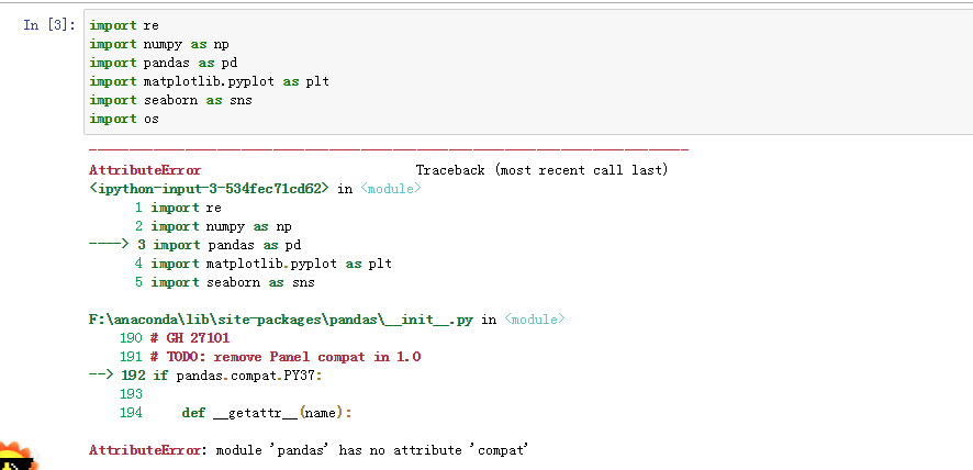 完美解决module 'pandas' has no attribute 'compat'问题_module 'pandas' has no attribute 'contact-CSDN博客
