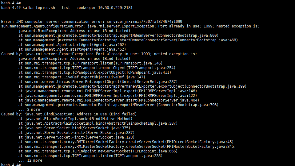 kafka 执行 cli 命令时报错：Error: JMX connector server communication error: service:jmx:rmi:-CSDN博客