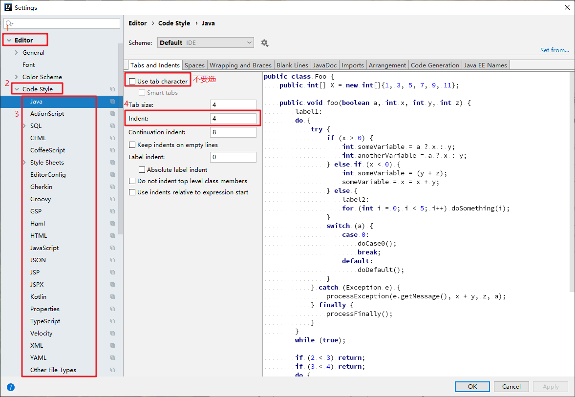IDEA 设置 tab 为 4 个空格的规范-CSDN博客