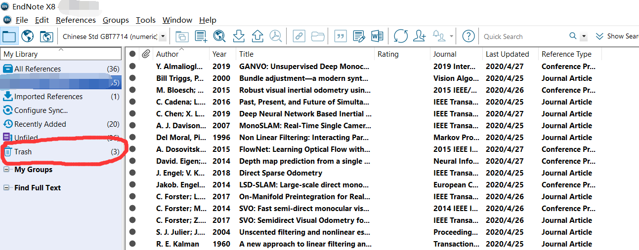 EndNote不小心删除了已经编辑好的文献，如何撤销删除，恢复参考文献_endnote怎么撤回-CSDN博客