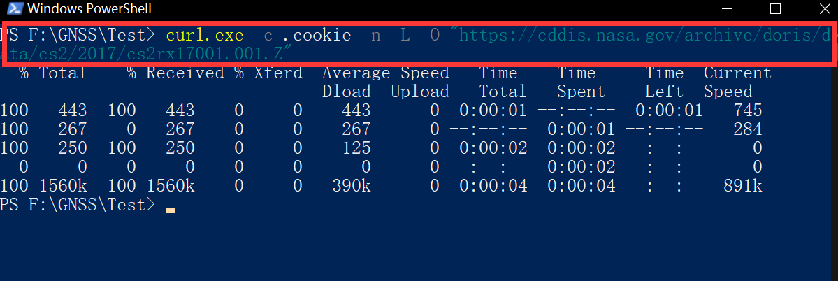 新版IGS-CDDIS下载GNSS数据——CURL版 on Windows_cddis账号申请-CSDN博客