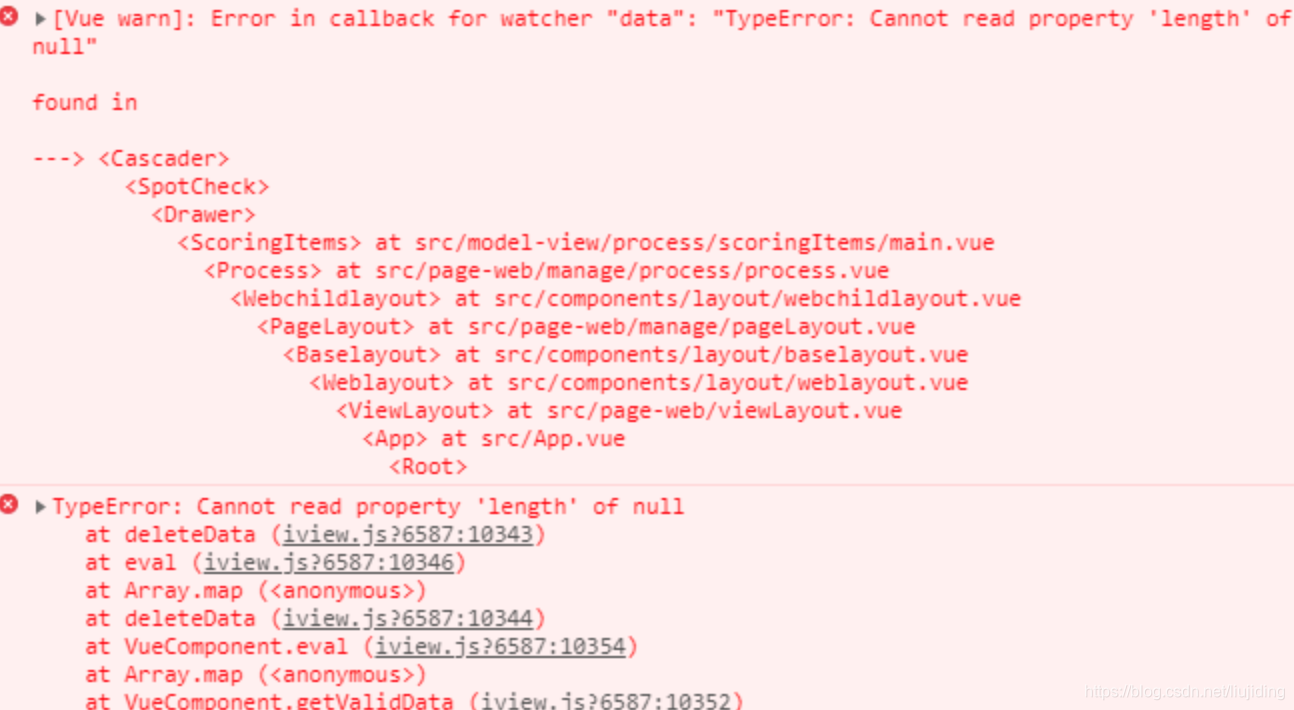 使用iview的cascader 级联选择报错:error In Callback For Watcher Data Typeerror Cannot Read Property