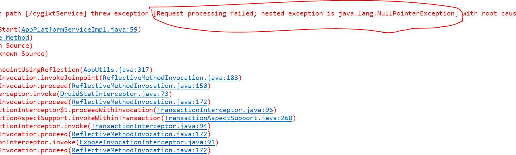 解决SSM框架报Request processing failed; nested exceptionis java.lang.NullPointerExceptio_request ...