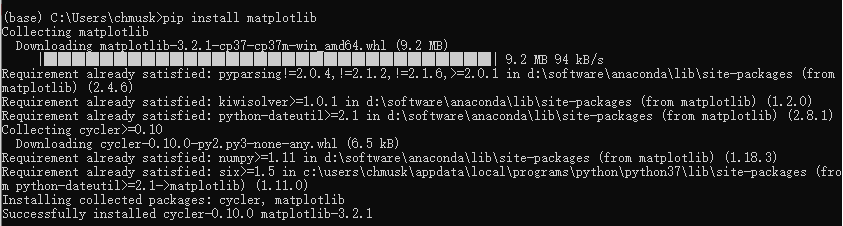 spyder使用matplotlib 下载报错ERROR: Could not find a version that satisfies the requirement matplotlib ...