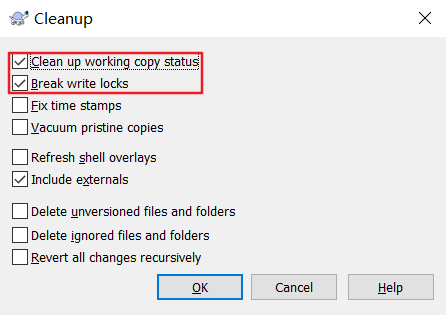 TortoiseSVN：Cleanup failed to process the following paths错误的解决_clearup failed to process the ...