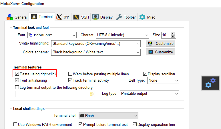 MobaXTerm copy and paste shortcuts - Programmer Sought