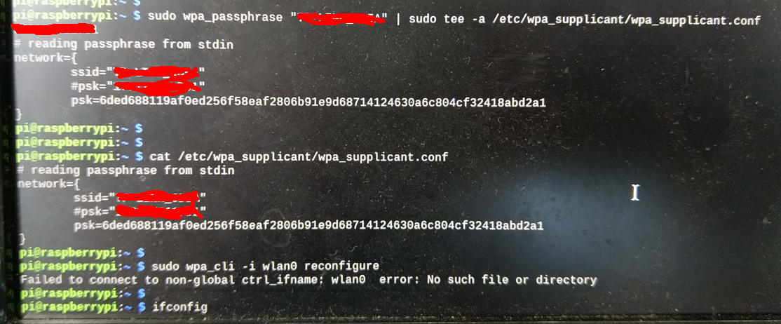 树莓派（Linux）在终端命令行中连接路由器_failed to connect to non-global-CSDN博客
