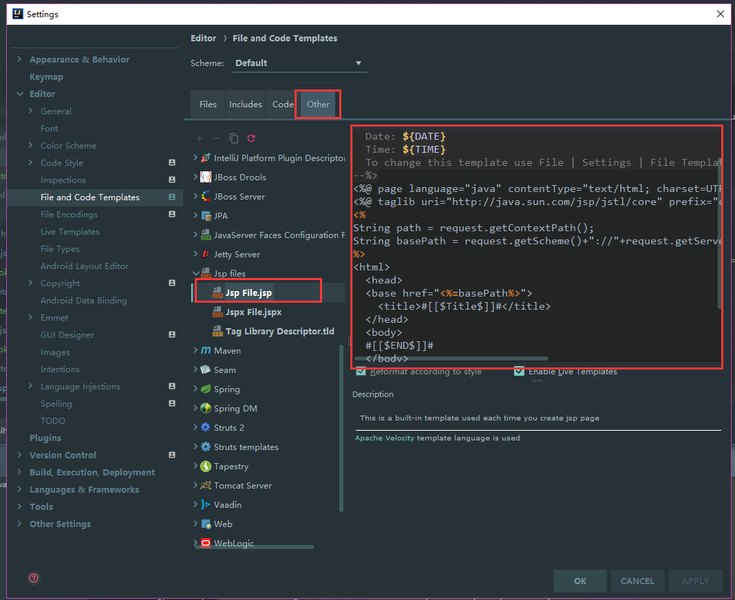 IntelliJ IDEA如何修改JSP文件模板_idea中改完名字项目中需要改什么web+jsp-CSDN博客