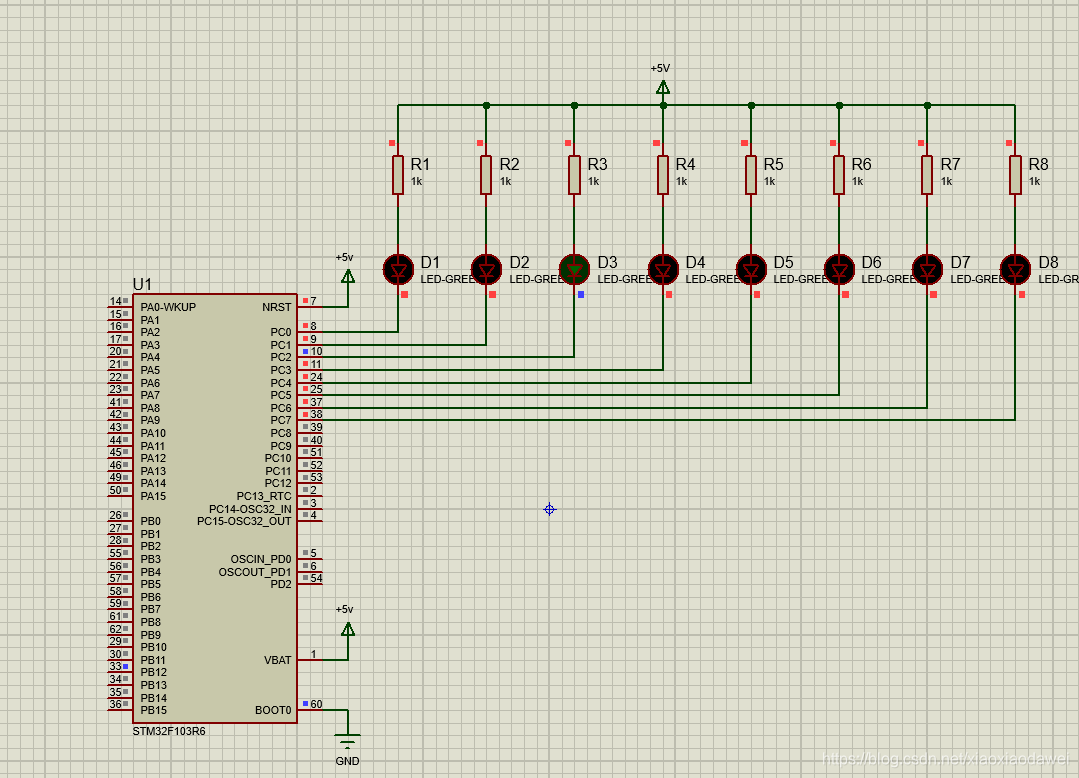 基于stm32单片机流水灯仿真与程序设计 Stm32f103r6仿真计数器程序 Csdn博客
