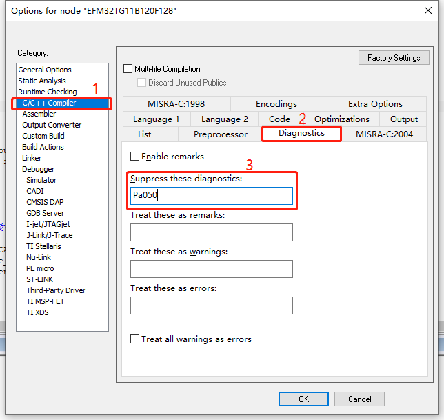 IAR工程配置_iar diagnostics-CSDN博客