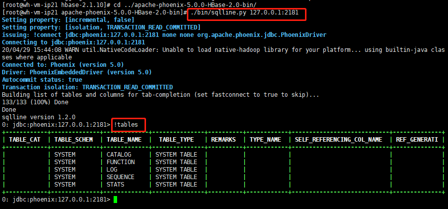 Hbase和Phoenix安装和配置笔记_hbase phoenix sqlline.py help-CSDN博客