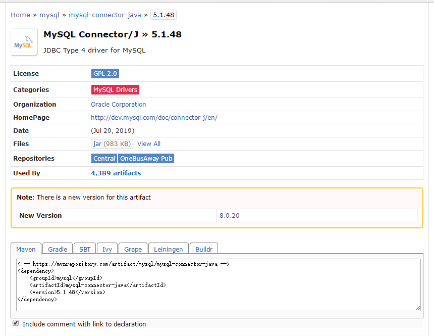Maven引入数据库JDBC驱动_pom引入jdbcdriver-CSDN博客