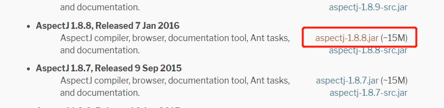AOP中AspectJ相关jar包下载_aspectj下载网站-CSDN博客
