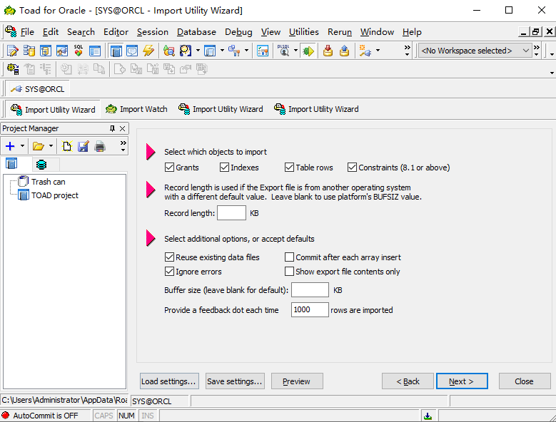 Toad for Oracle 导入dmp文件_toad导入dmp文件-CSDN博客
