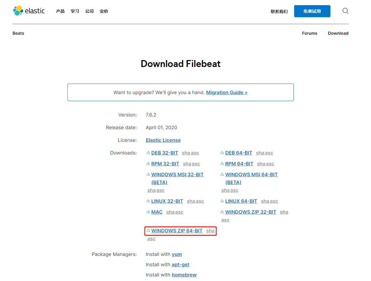 Windows系统下安装filebeat_filebeat 7.1.1 window11 下载-CSDN博客