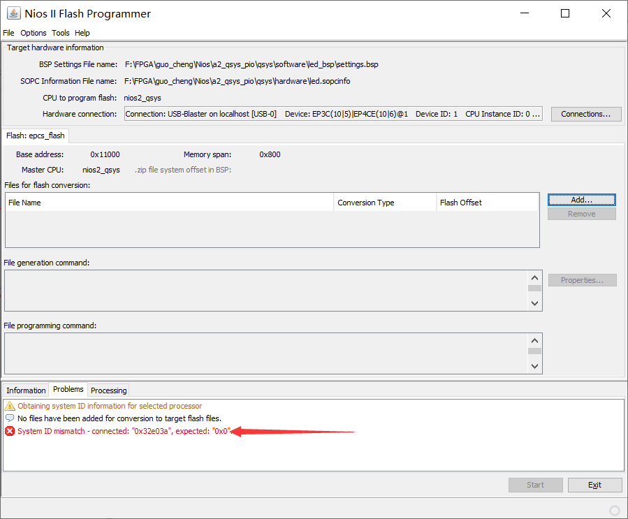 Nios II使用过程中遇到的一些问题1_system timestamp mismatch-CSDN博客