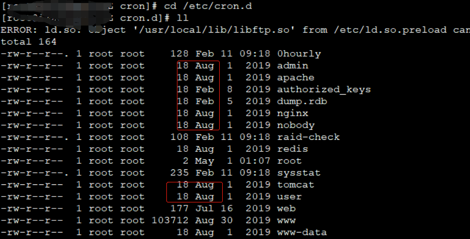 ERROR: ld.so: object '/usr/local/lib/libftp.so' from /etc/ld.so.preload cannot be preloaded ...