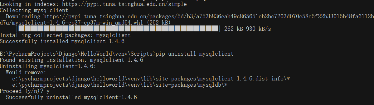 明明安装了mysqlclient，pycharm下还是提示Did you install mysqclient？_did you install mysqlclient?-CSDN博客