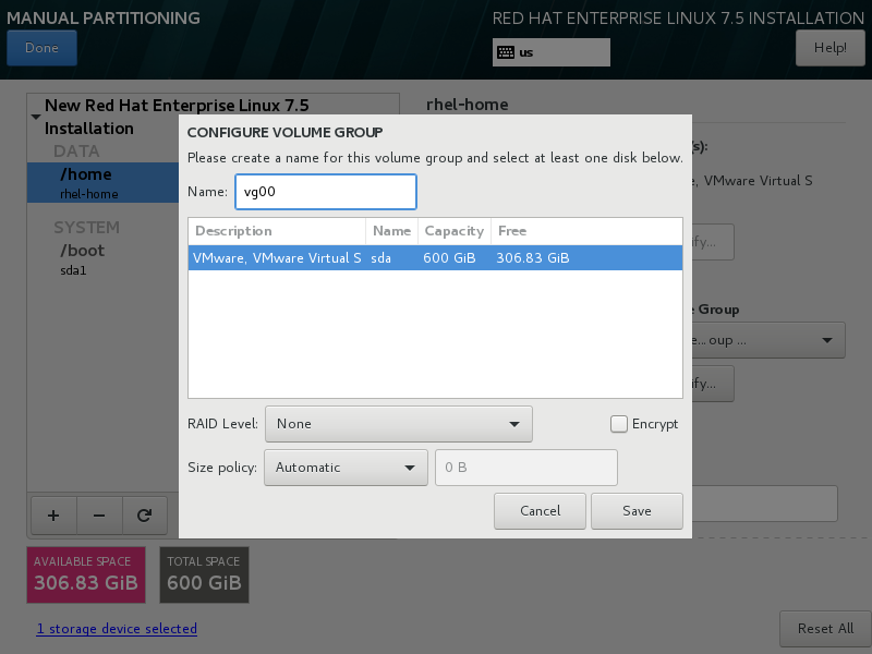 RHEL7.5自定义分区安装_redhat linux 7.5 手动分区安装教程-CSDN博客