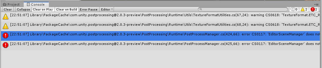 [Unity开发错误笔记]解决error CS0117: 'EditorSceneManager'问题————（2020.5.2学习笔记）-CSDN博客