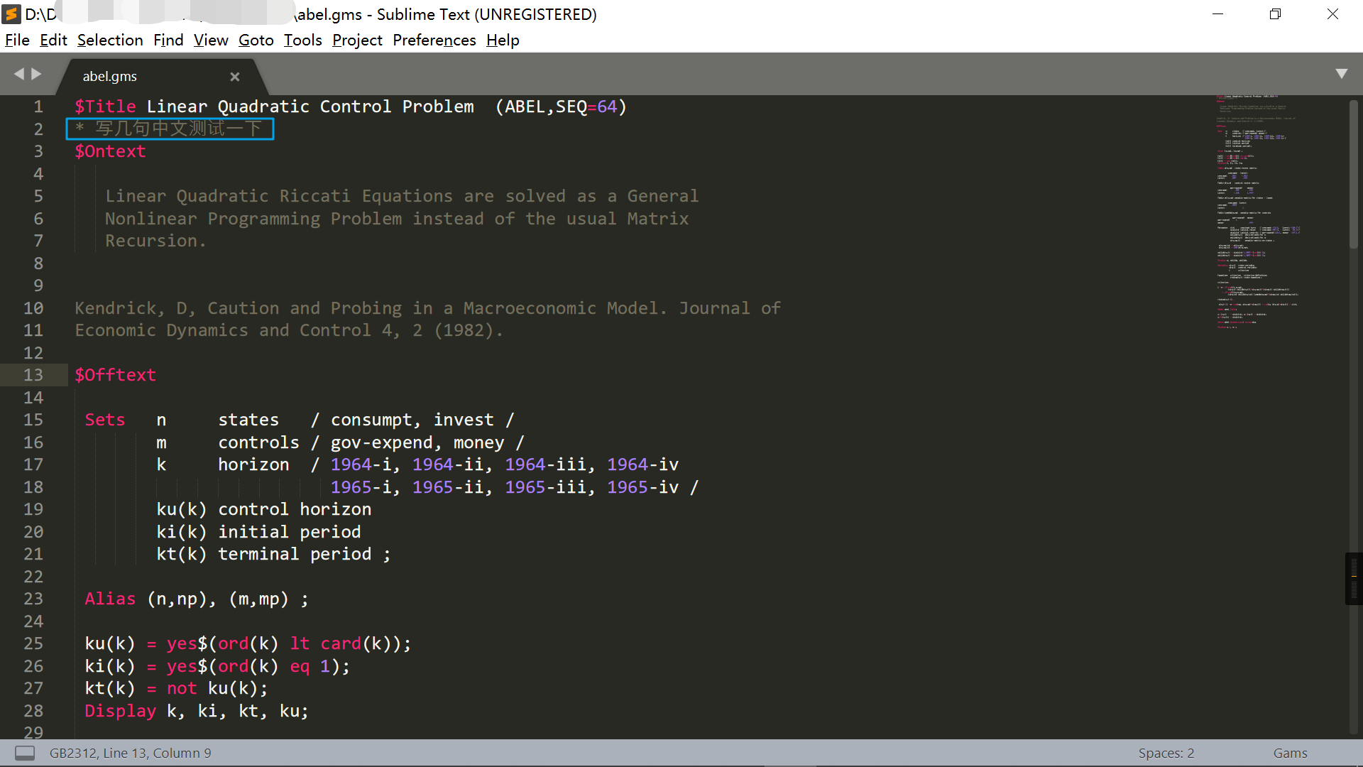 （Sublime Text 3）完美替换 GAMS 难用的编辑器_gams汉字乱码-CSDN博客