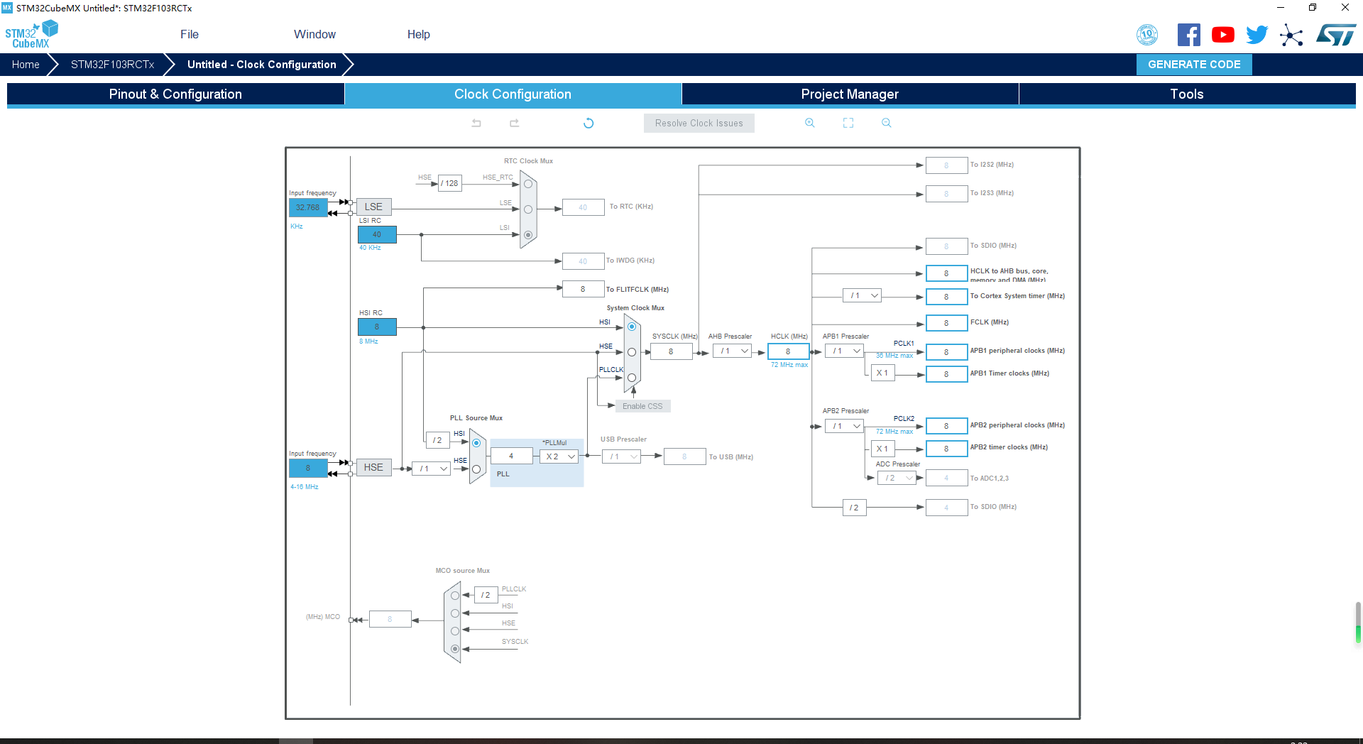 STM32CUBEMX 创建流水灯工程（详细图文教程）_t1stm32 system core中sys配置成serial wire即可-CSDN博客