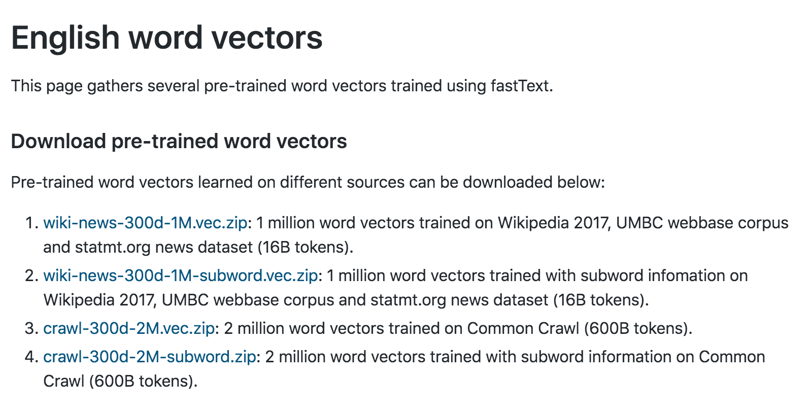 fasttext 预训练词向量加载_wiki-news-300d-1m.vec-CSDN博客